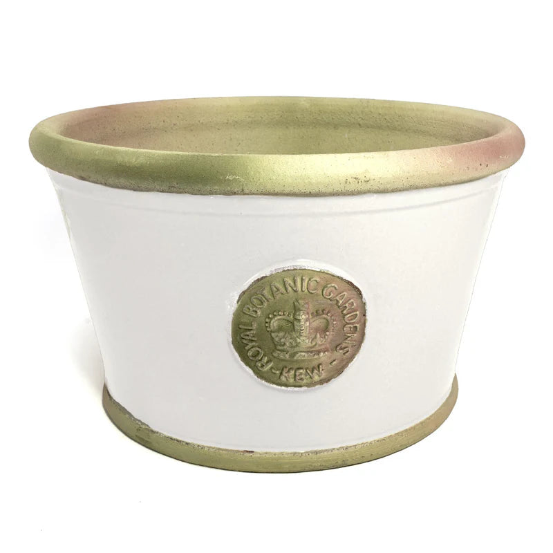 Bot Collection Windsor Kew Low Pot, Medium, Old White – Proper House, LLC